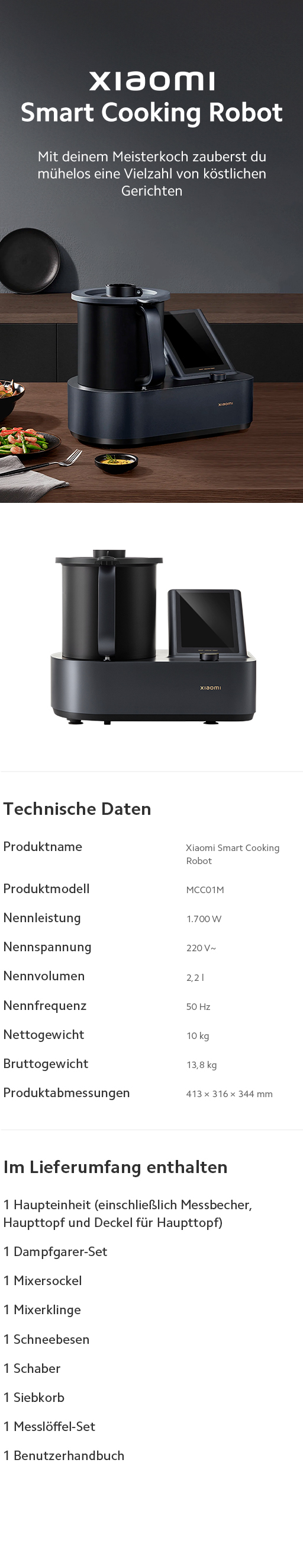 Xiaomi Smart Cooking Robot - XIAOMI Store Austria
