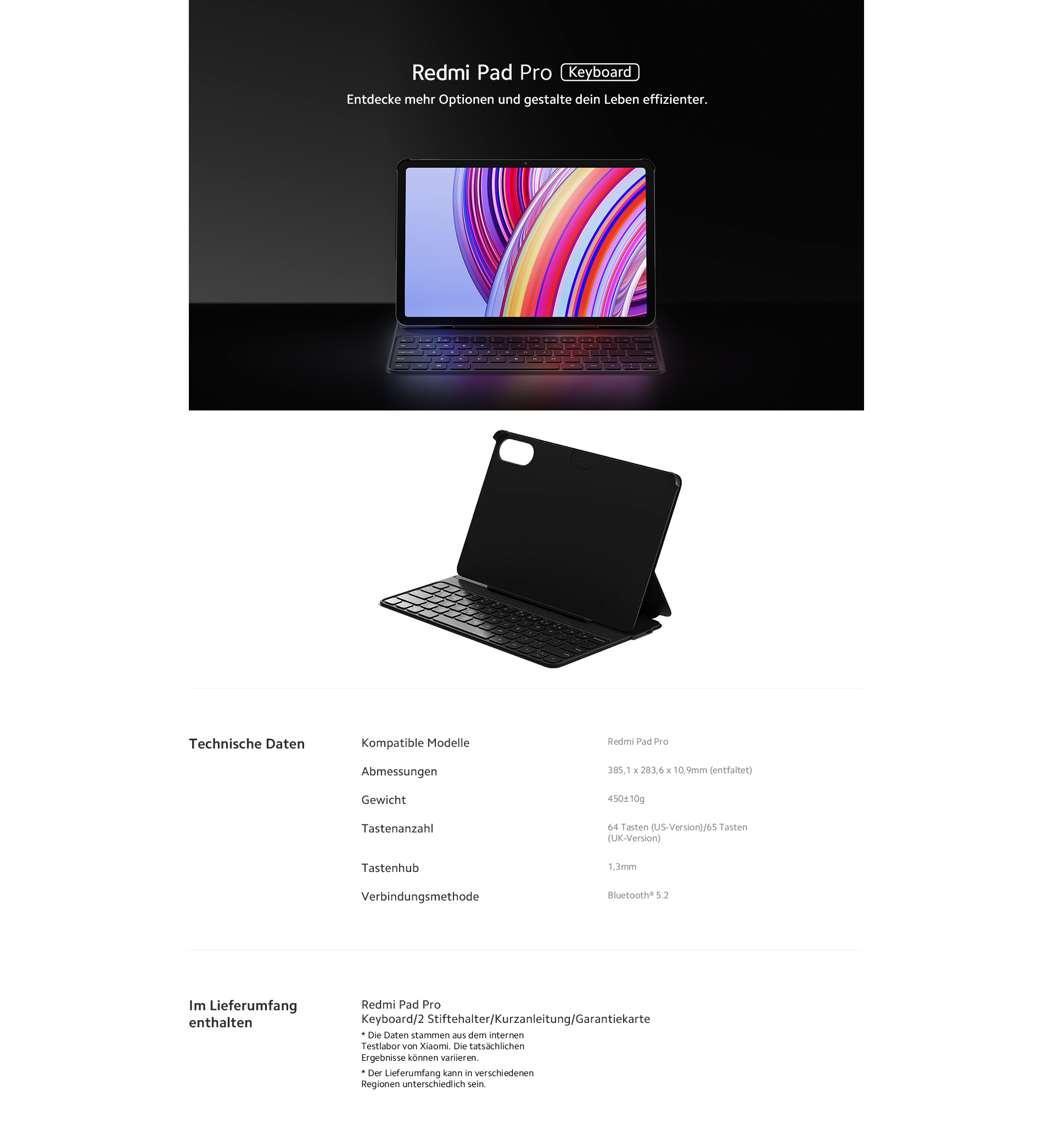 Redmi Pad Pro Keyboard - JETZT im autorisierten Onlineshop kaufen ...