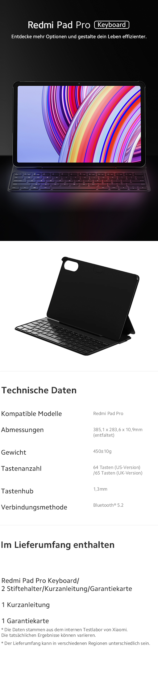 Redmi Pad Pro Keyboard - JETZT im autorisierten Onlineshop kaufen ...