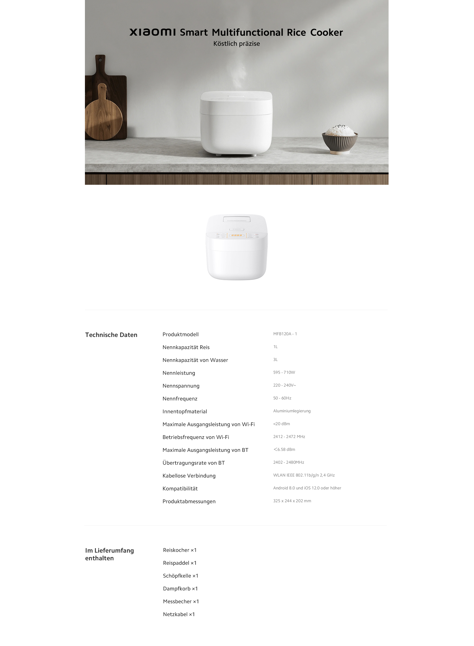 Xiaomi Smart Multifunctional Rice Cooker - JETZT im autorisierten ...