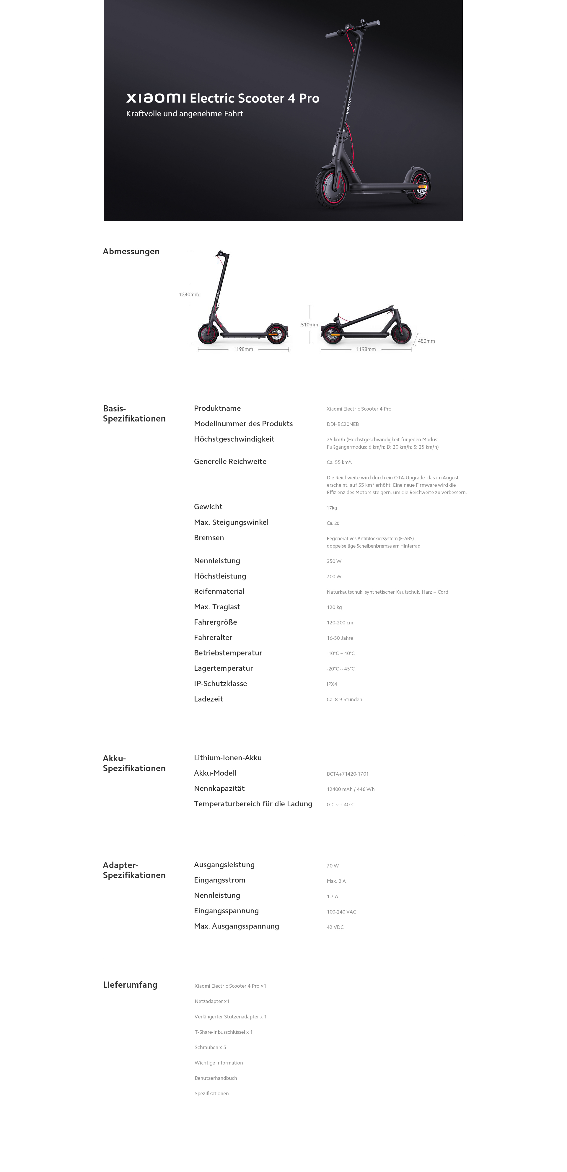 Xiaomi Electric Scooter 4 Pro - XIAOMI Store Austria