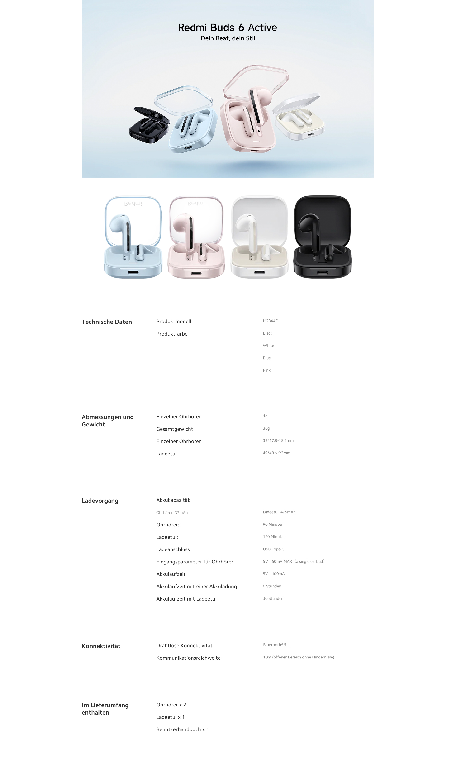 Redmi Buds 6 Active - JETZT im autorisierten Onlineshop kaufen ...